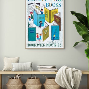 National Book Week Poster, Ideal Gift for Book Lover or Avid Reader ...