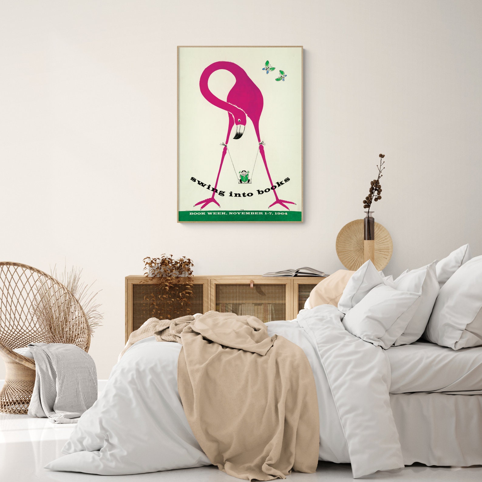 Bruno Munari Poster Swing Into Books Book Week 1964 Vintage - Etsy