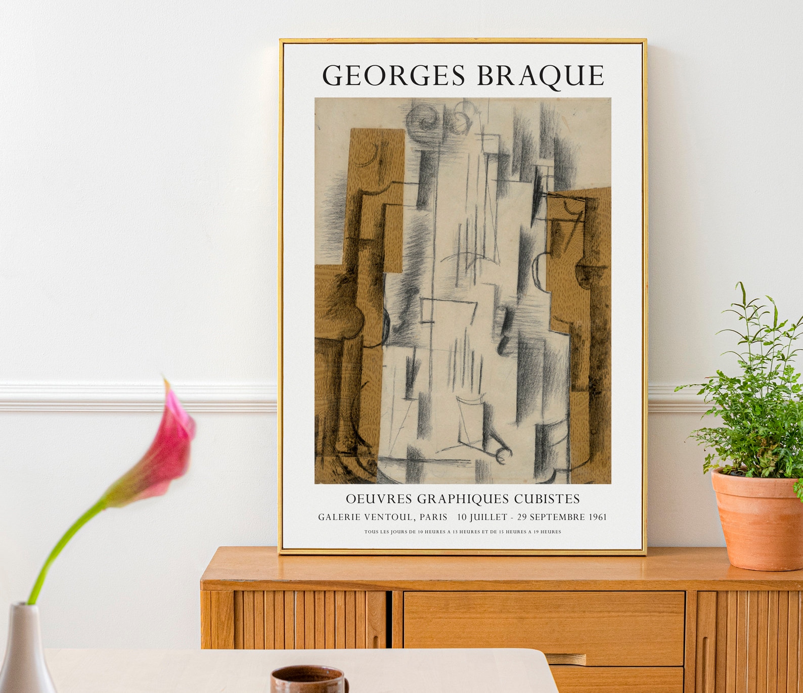 Georges Braque Exhibition Poster - Museum Quality Print - Vintage Wall ...