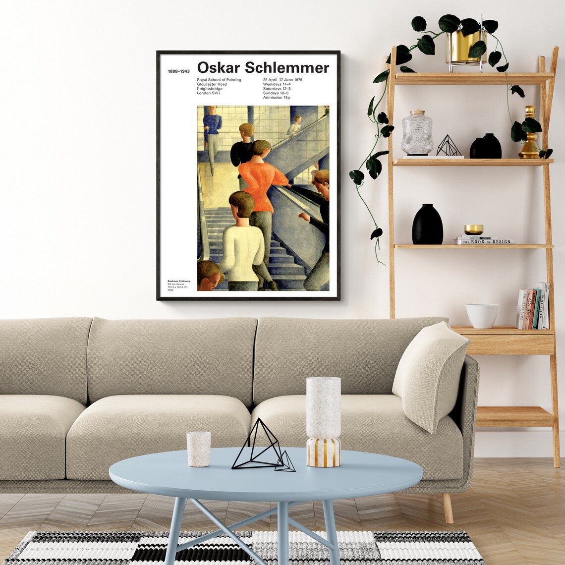 Bauhaus Art, Oskar Schlemmer Exhibition Poster, Vintage Bauhaus Poster ...