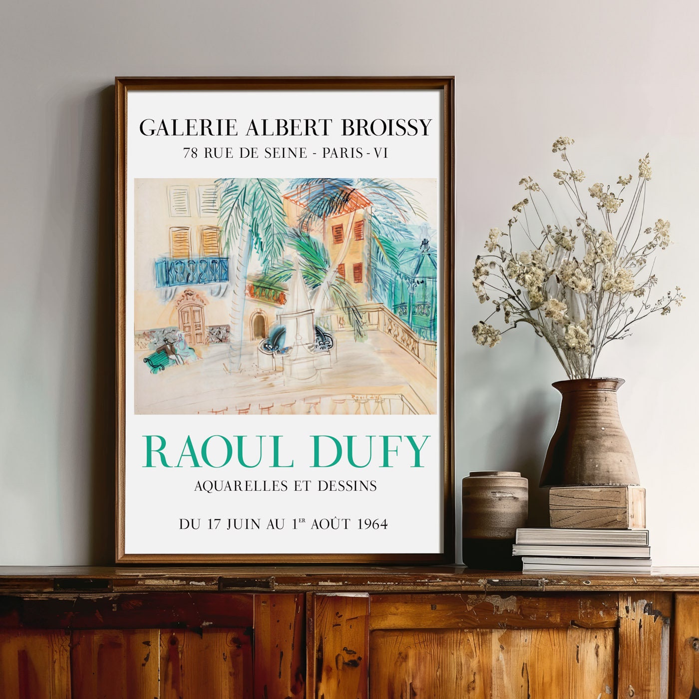 Raoul Dufy Exhibition Poster - Retro 1964 Paris Gallery Art Print ...