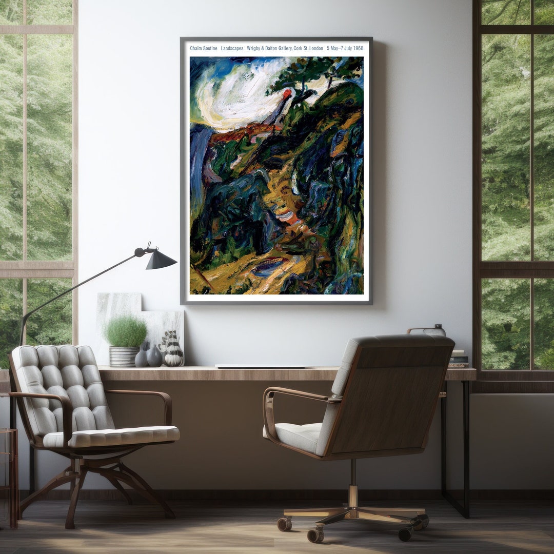 Chaïm Soutine Landscape Paintings Exhibition Poster, Soutine Art ...