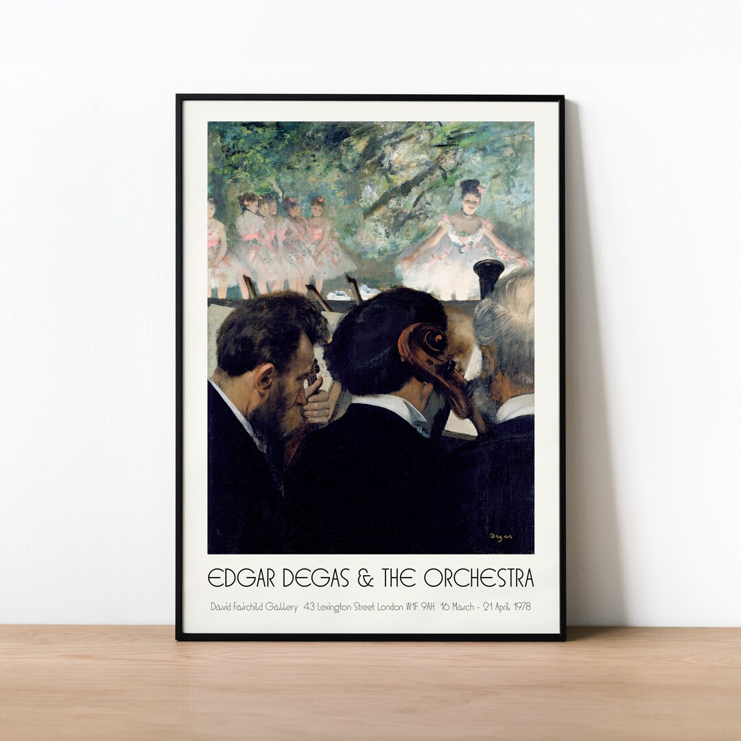 Edgar Degas Exhibition Poster, Orchestra Musicians 1872, Impressionist ...