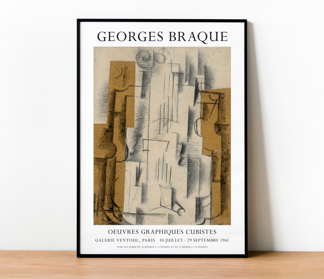 Georges Braque Exhibition Poster - Museum Quality Print - Vintage Wall ...