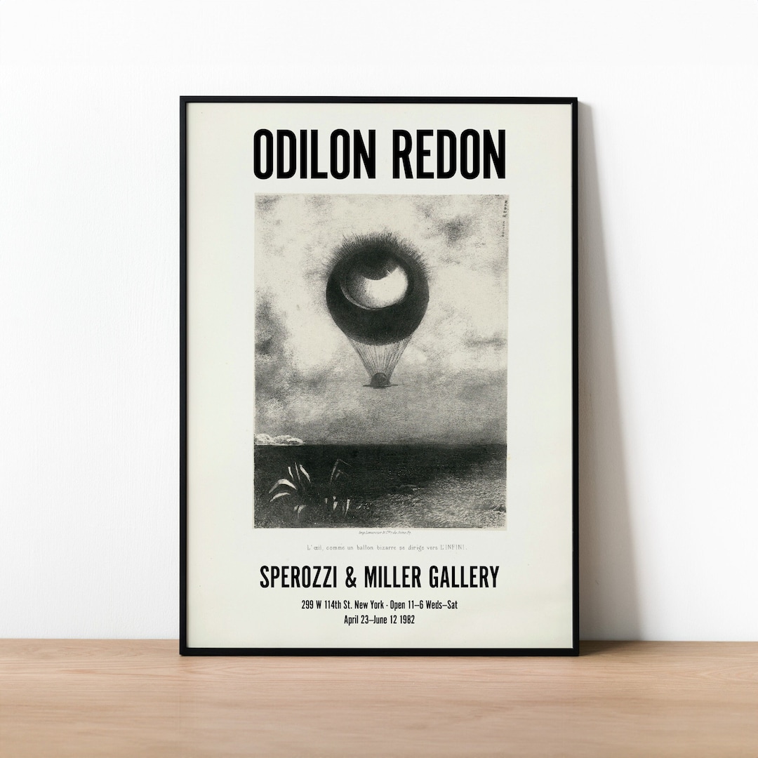 Odilon Redon 1982 Exhibition Poster - Symbolist Art, Vintage New York ...