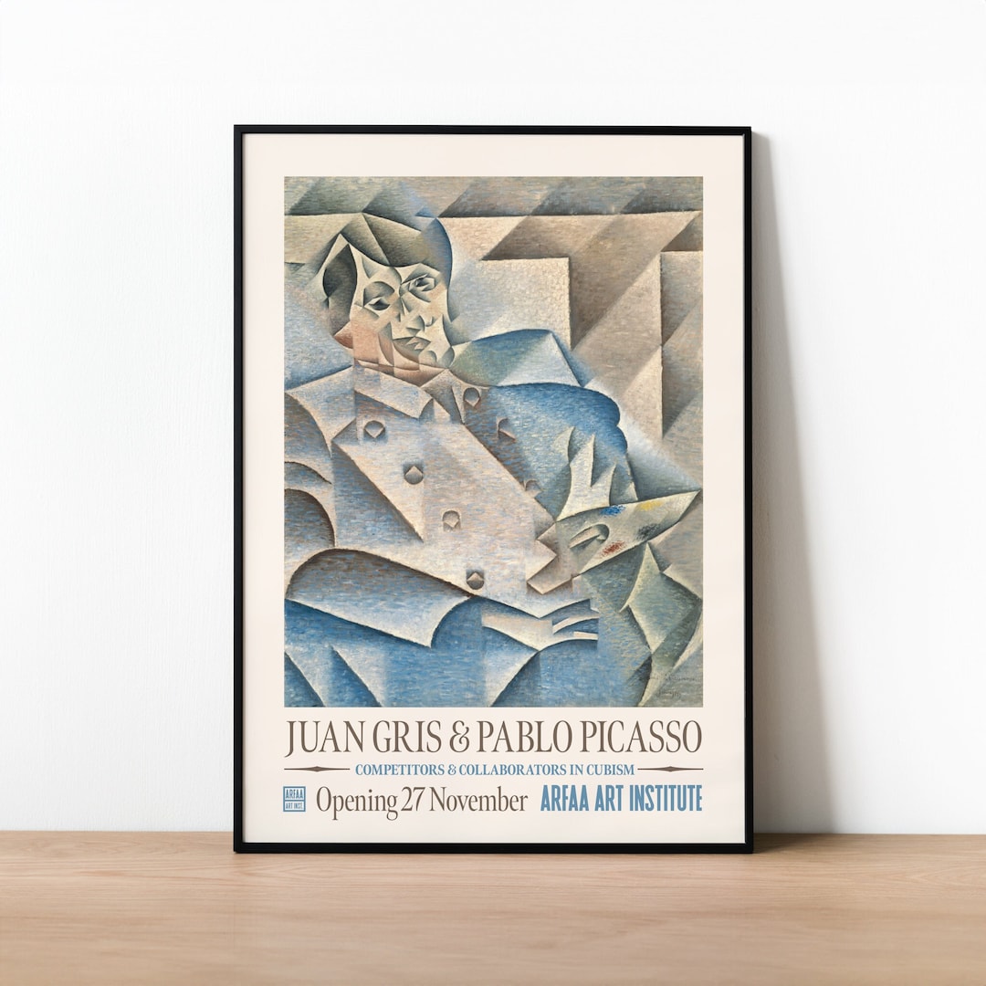 Juan Gris & Pablo Picasso Exhibition Poster, Cubist Paris Art Print ...