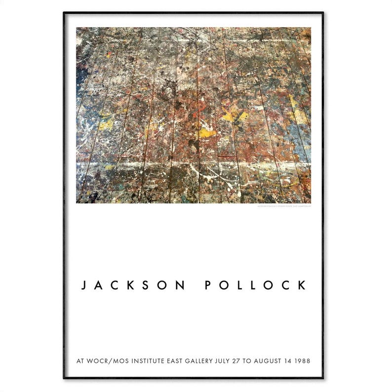 Jackson Pollock Art Poster – Studio Floor Photograph – Abstract ...