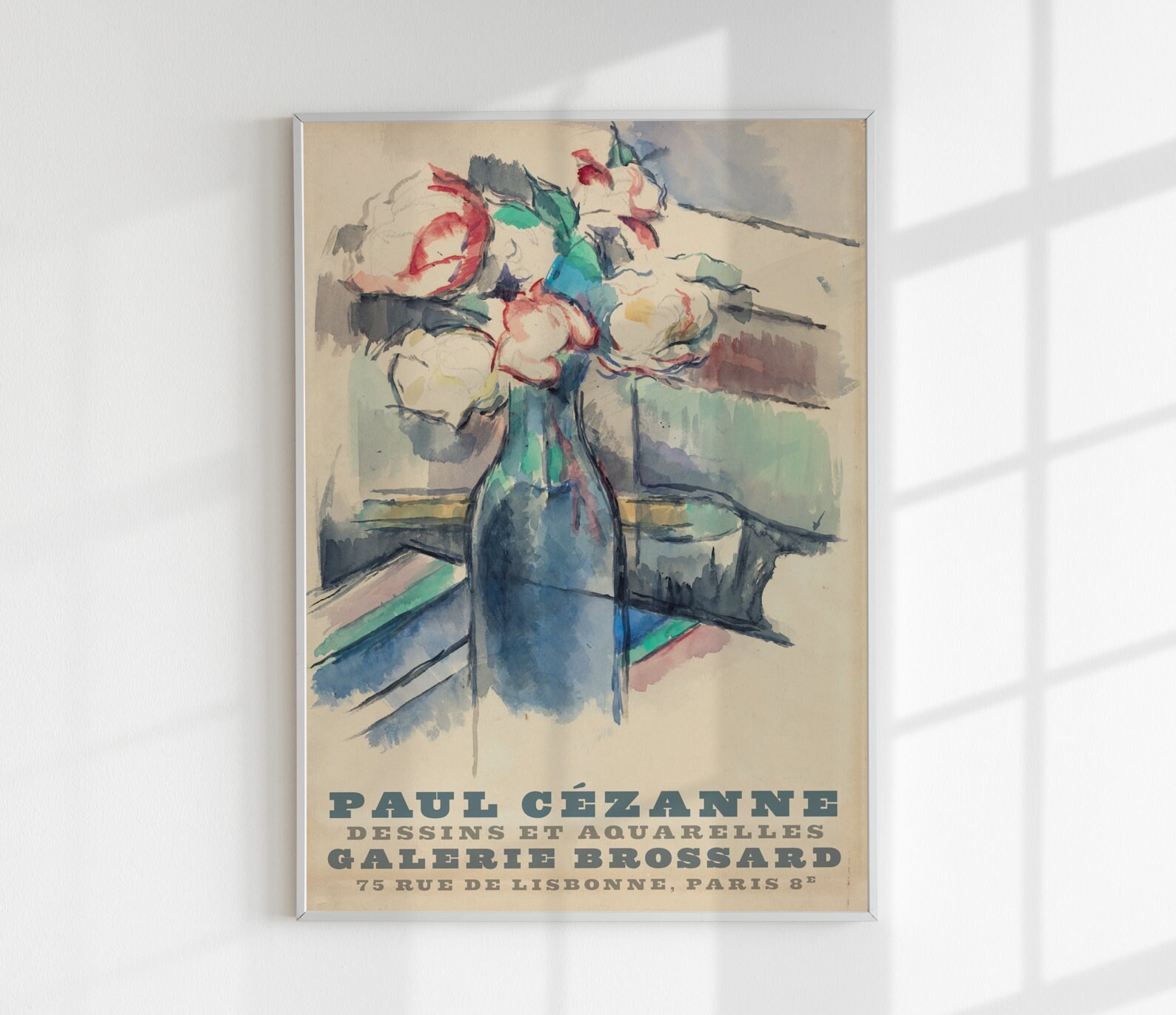 Paul Cézanne Exhibition Poster Roses in A Bottle - Etsy