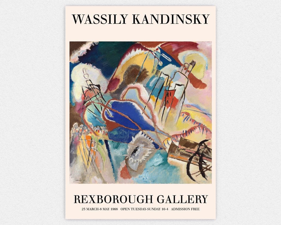 Wassily Kandinsky Exhibition Poster - Gallery Print - Improvisation No ...