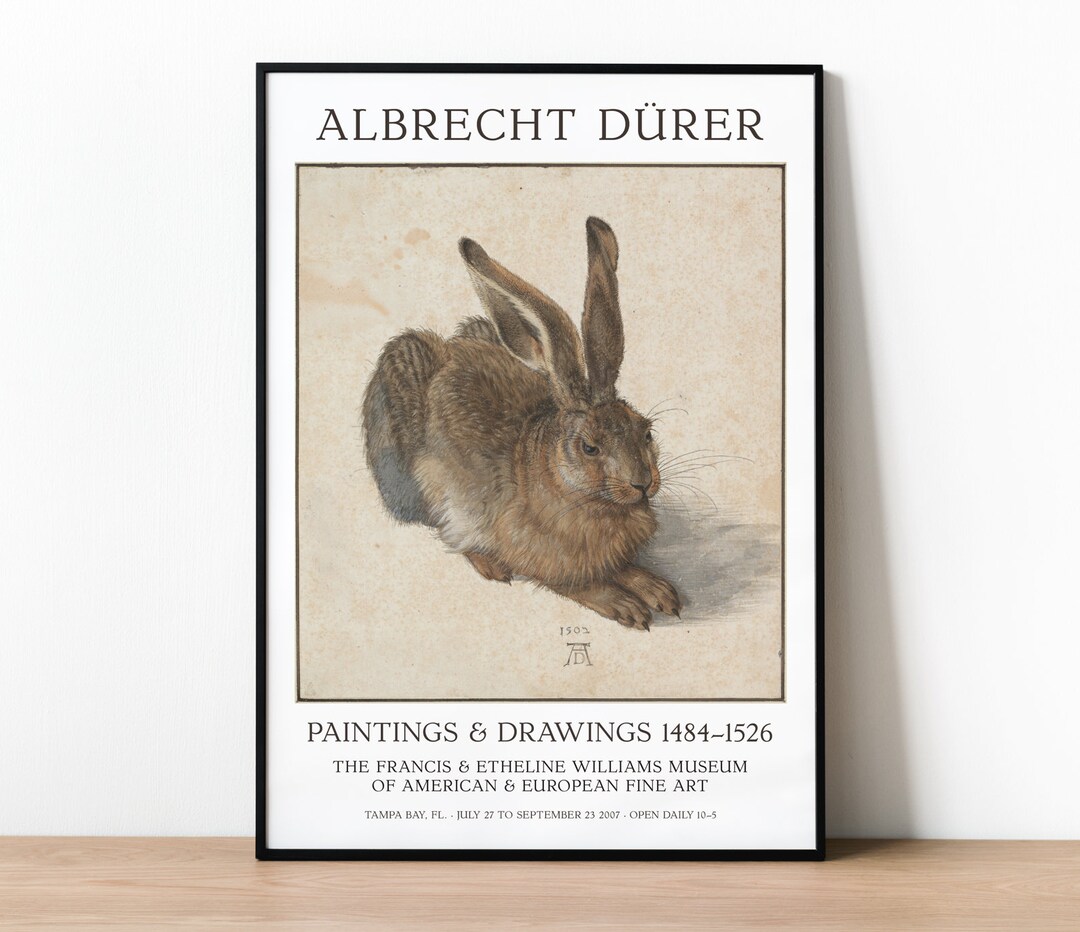 Albrecht Durer Poster, Durer Art Poster, Durer Young Hare, Durer Print ...