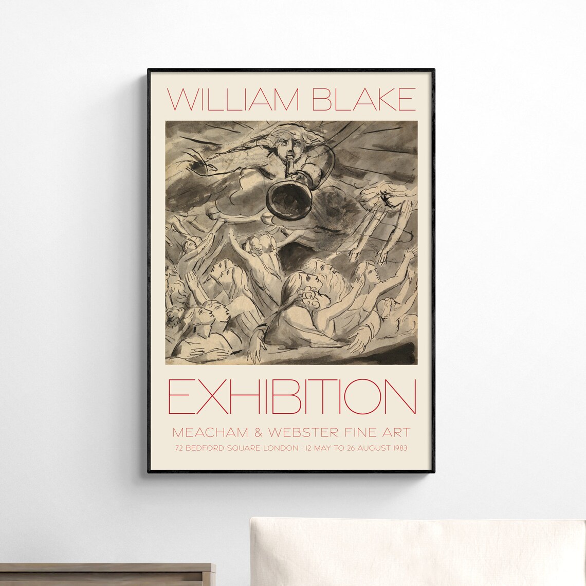 William Blake Exhibition Poster, Blake Art Poster, Blake the Last ...