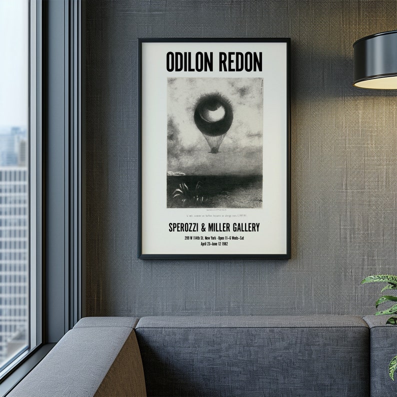 Odilon Redon 1982 Exhibition Poster - Symbolist Art, Vintage New York ...