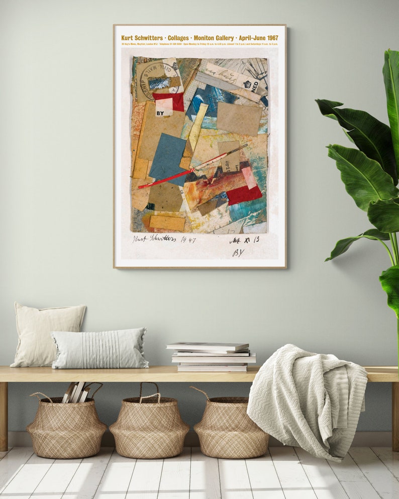 Kurt Schwitters Collage Print, Exhibition Poster, Merz Dada Art, Home ...