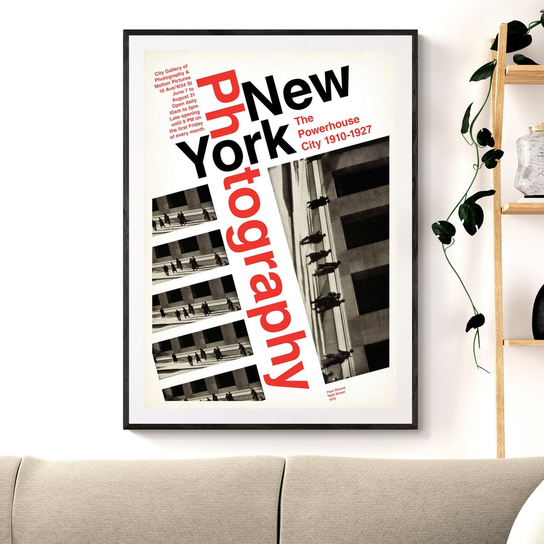 New York Photography Exhibition Poster Cool Minimalist Mid Century ...