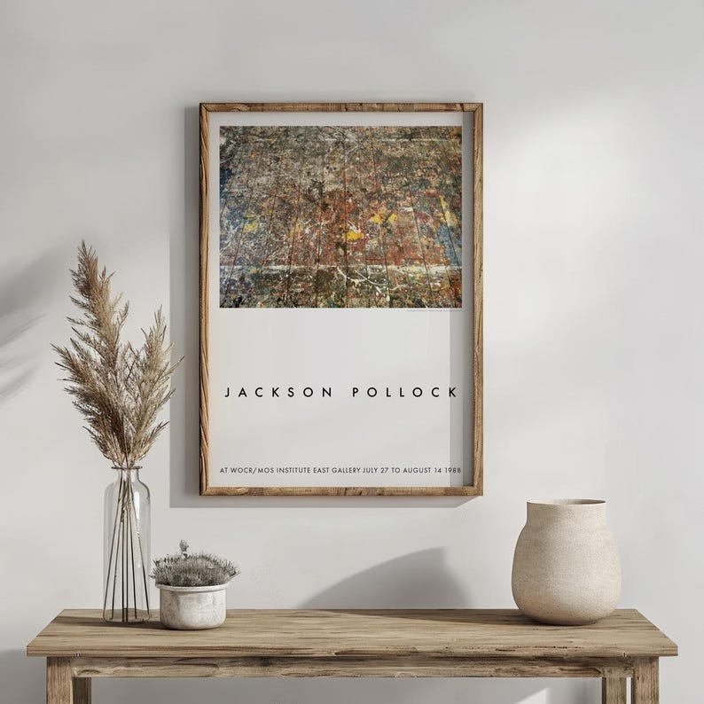Jackson Pollock Art Poster – Studio Floor Photograph – Abstract ...