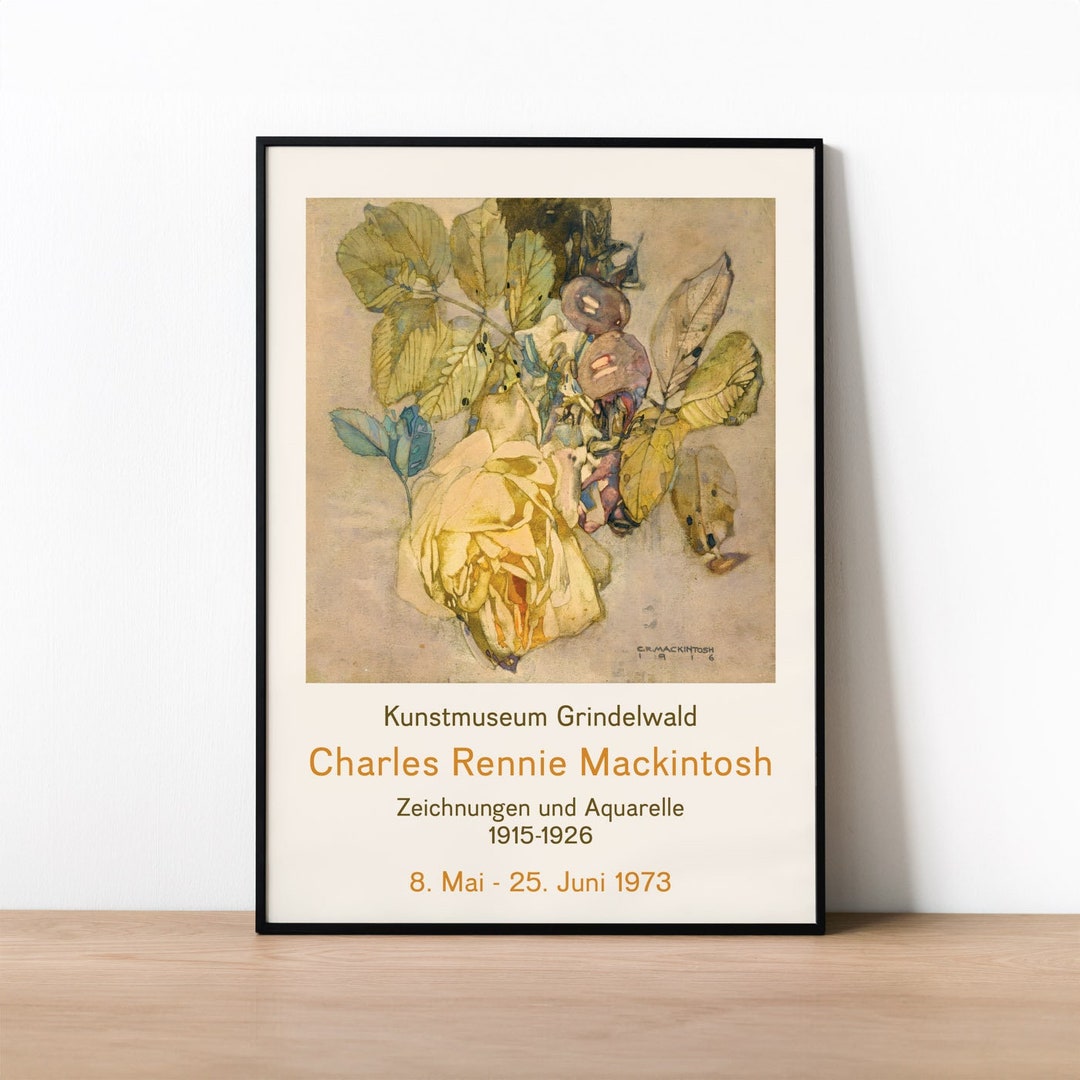 Charles Rennie Mackintosh Poster, Winter Rose Exhibition Poster ...