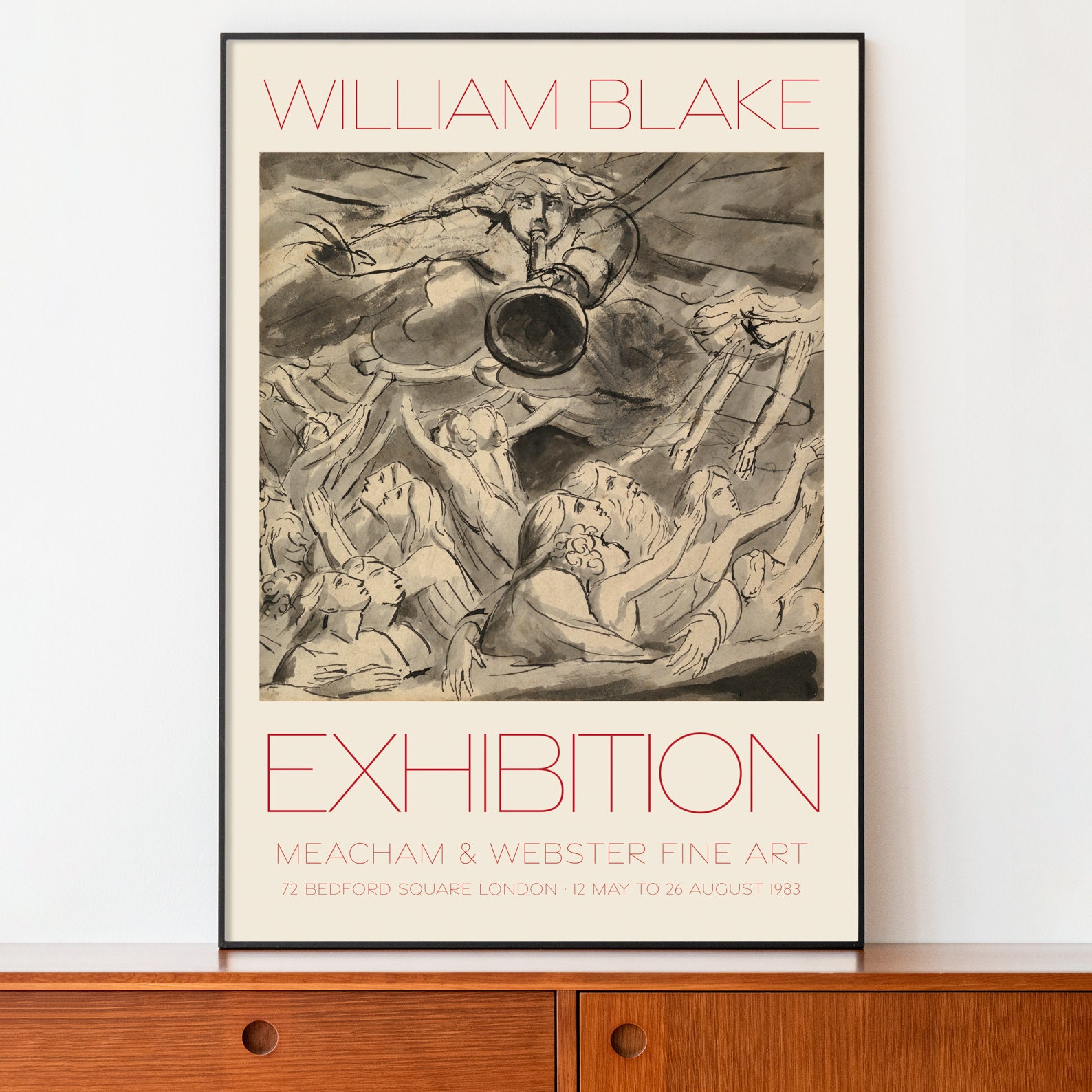 William Blake Exhibition Poster, Blake Art Poster, Blake the Last ...