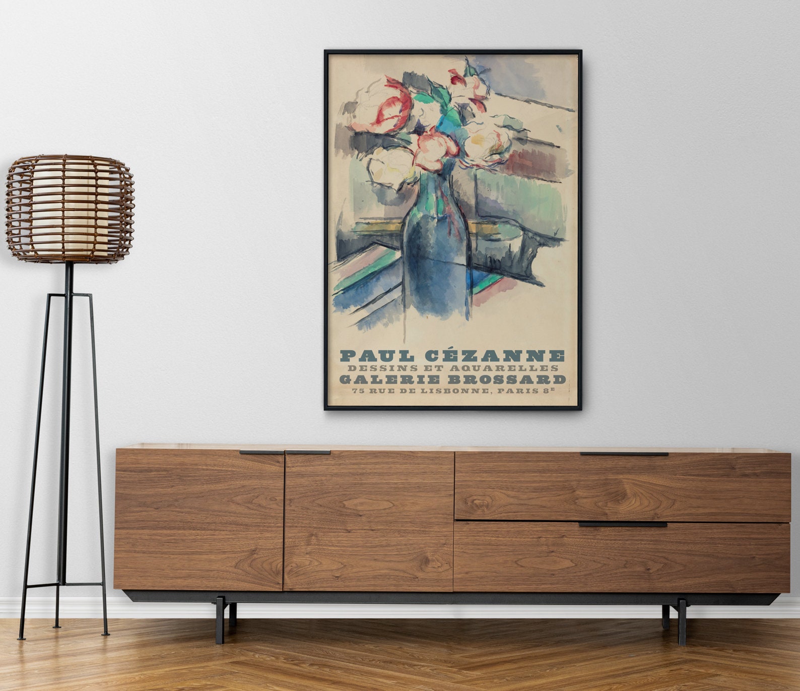 Paul Cézanne Exhibition Poster Roses in A Bottle - Etsy