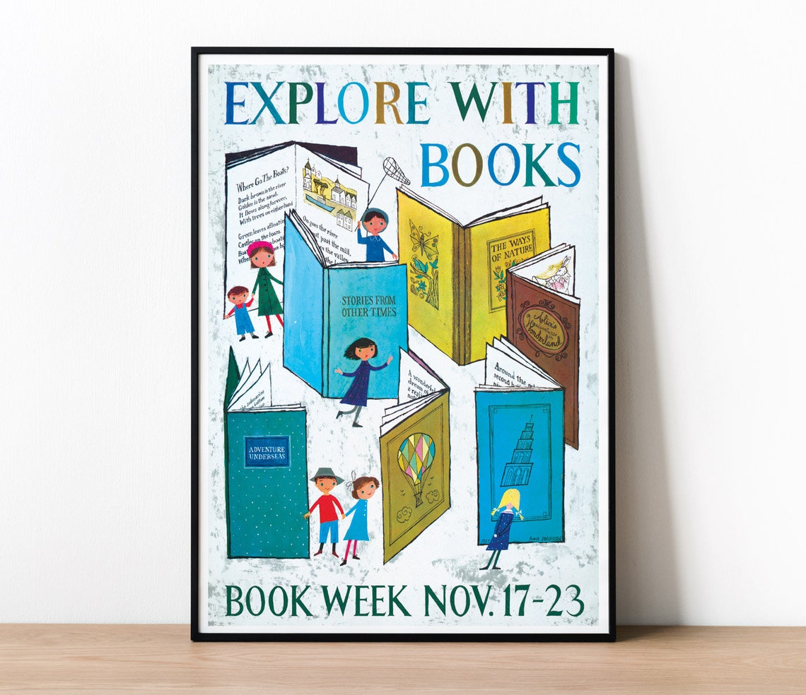 National Book Week Poster Ideal Gift for Book Lover or Avid | Etsy