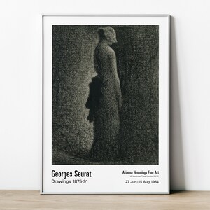 Georges Seurat Drawing Print, Exhibition Poster, Impressionist ...