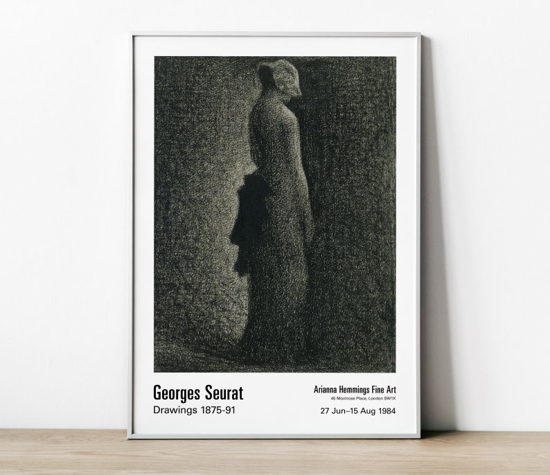 Georges Seurat Drawing Print, Exhibition Poster, Impressionist ...