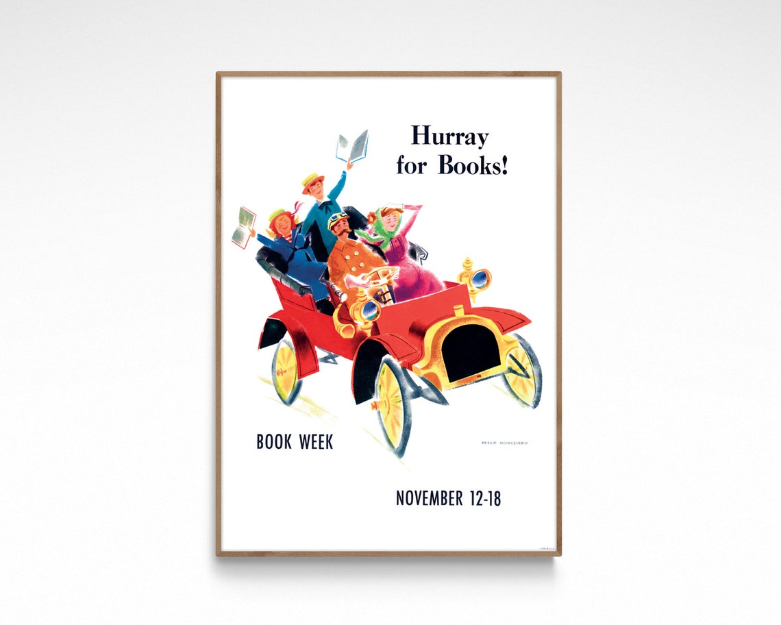 1961 Book Week Poster Vintage Advertising Poster USA 1961 - Etsy