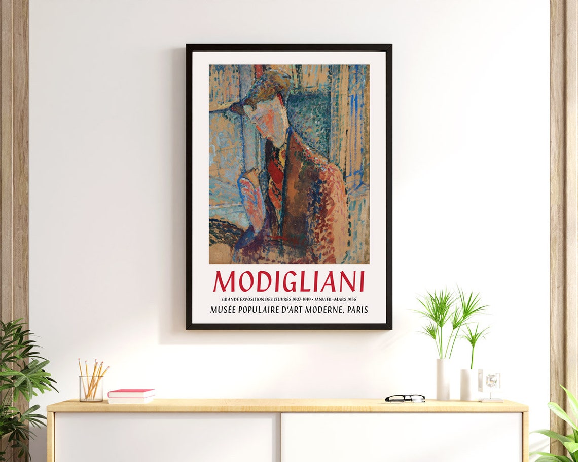 Modigliani Exhibition Poster Amedeo Modigliani Art Print | Etsy