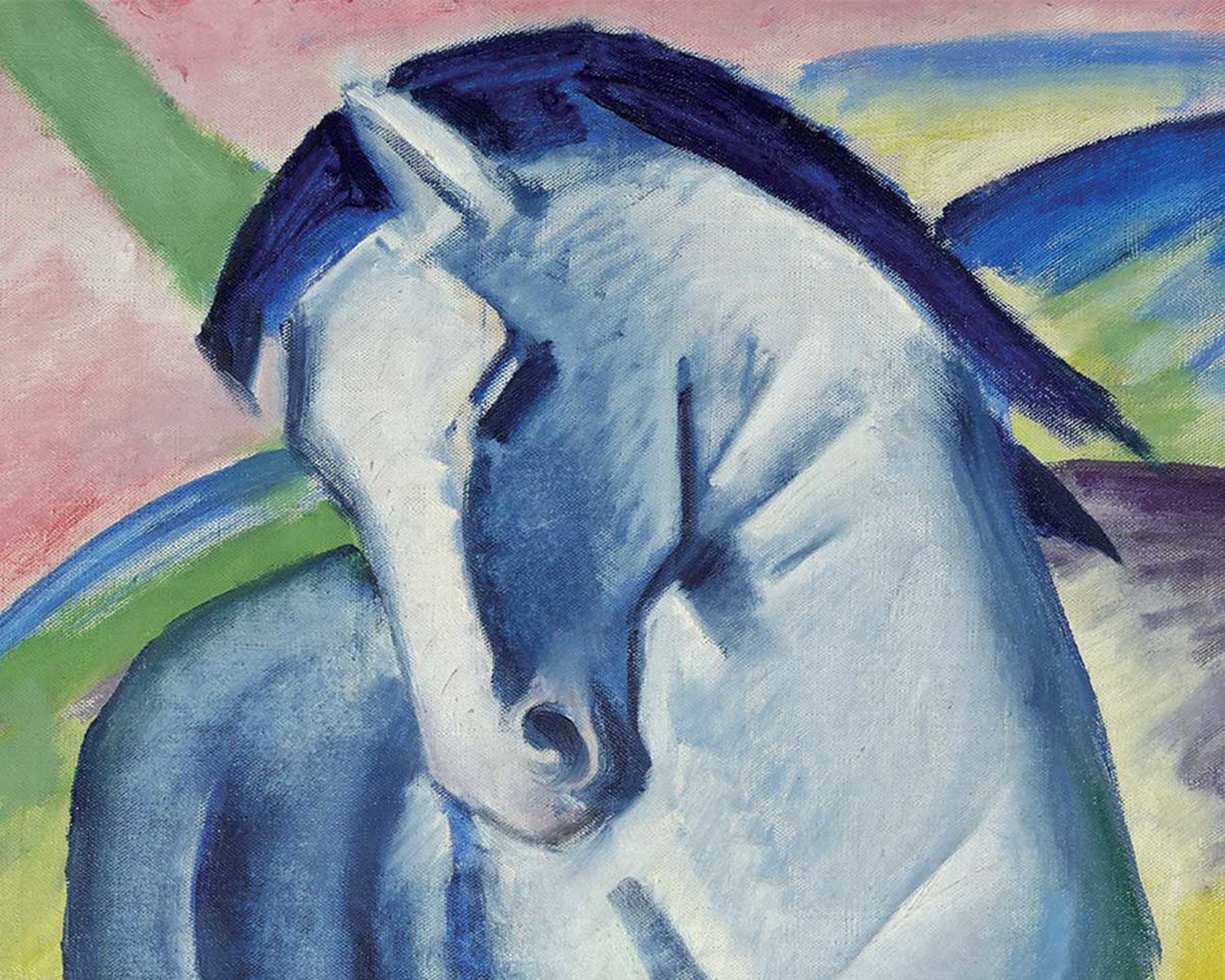Franz Marc Exhibition Poster, Blue Horse Painting, Museum Quality Print ...