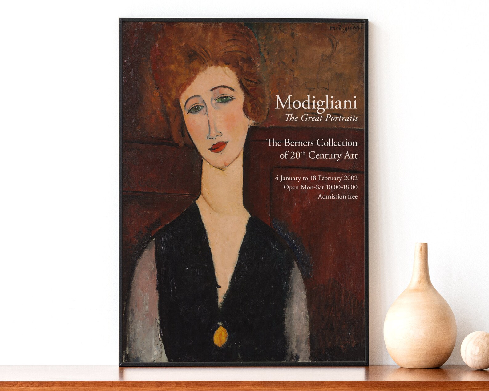 Amedeo Modigliani Exhibition Poster Gallery Quality Print Portrait ...