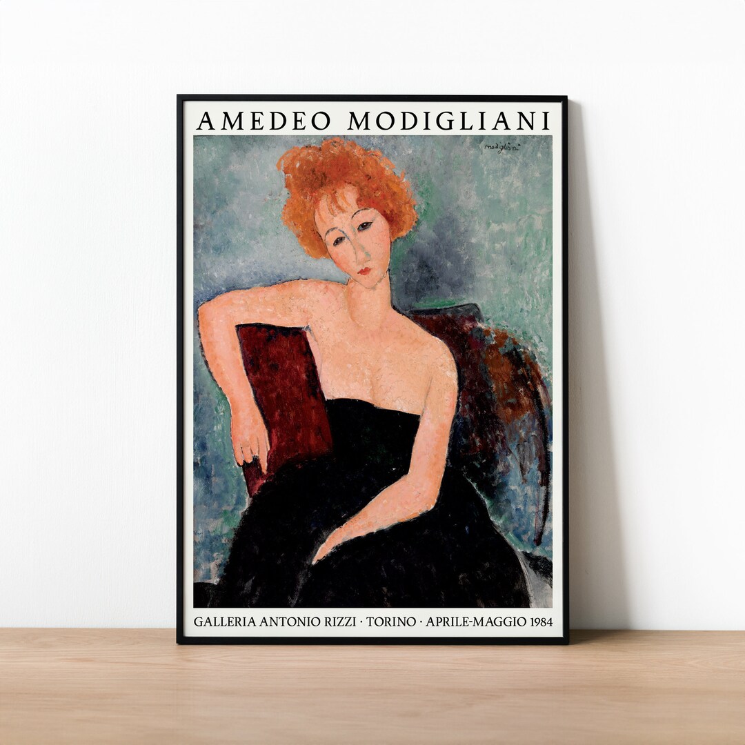 Amedeo Modigliani Exhibition Poster, Famous Artist Prints, Museum ...
