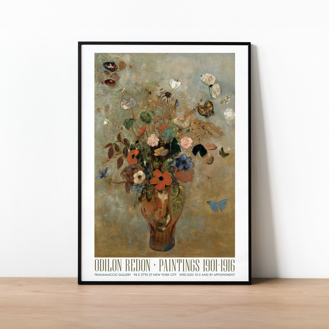 Odilon Redon Painting Exhibition Poster, Museum Quality Print, Still ...