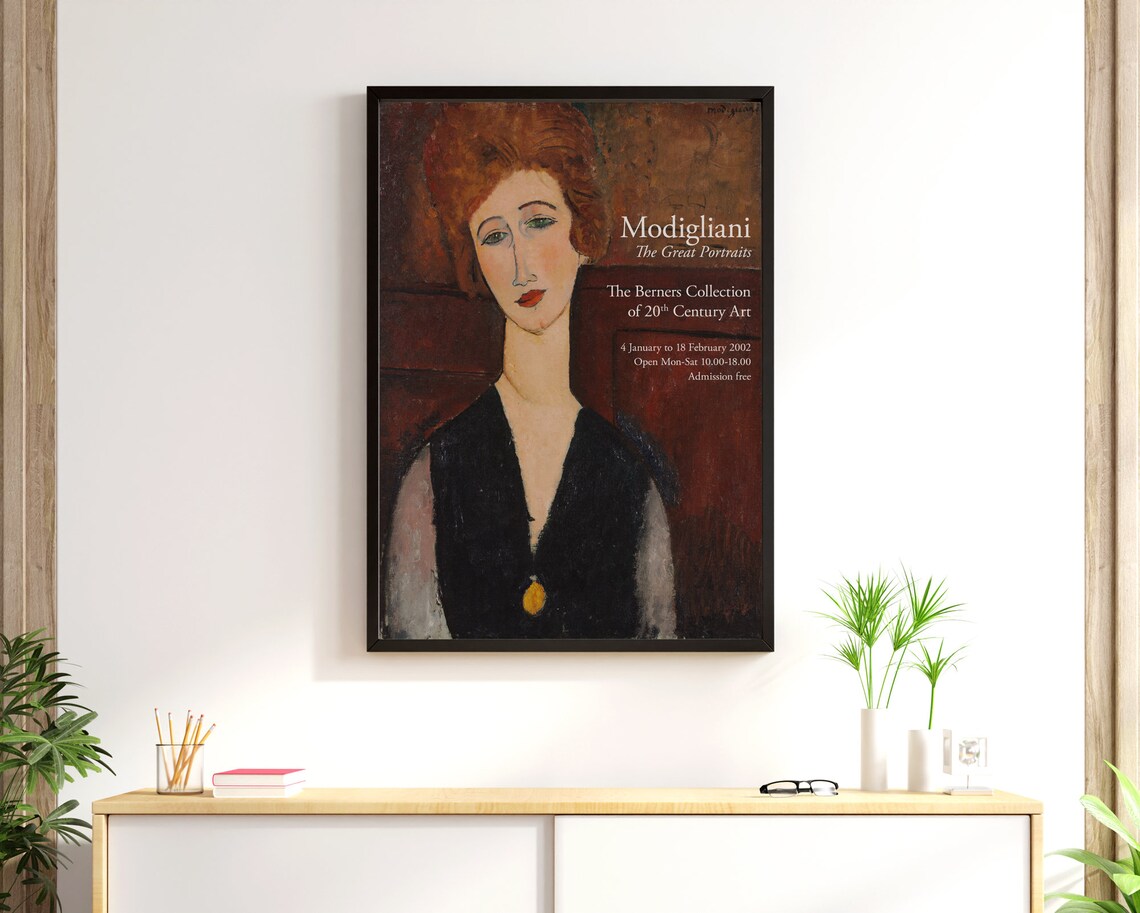 Amedeo Modigliani Exhibition Poster Gallery Quality Print Portrait ...