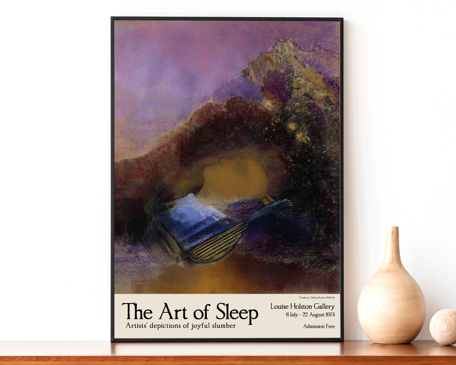 Odilon Redon Exhibition Poster - Gallery Quality Print - Orpheus - Art ...