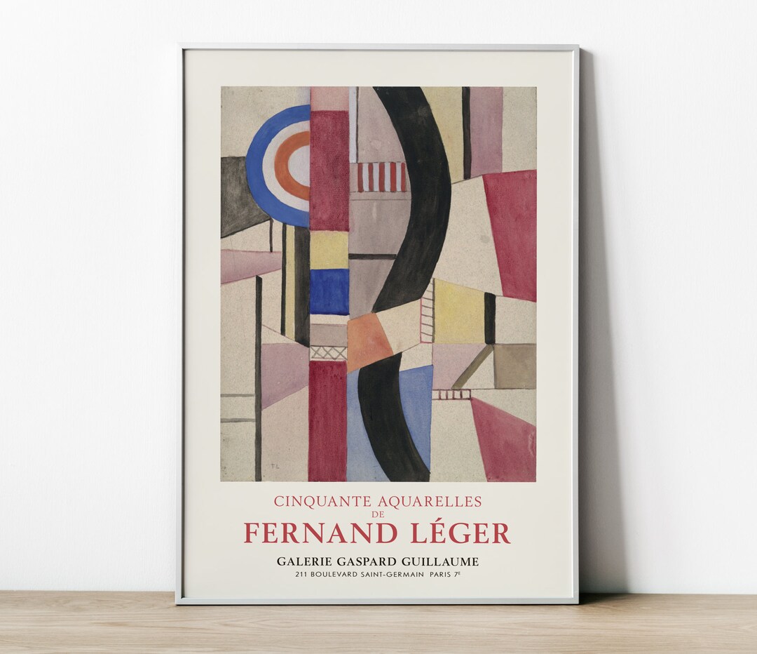 Fernand Léger Exhibition Poster, A Cubist Art Print Designed for A ...
