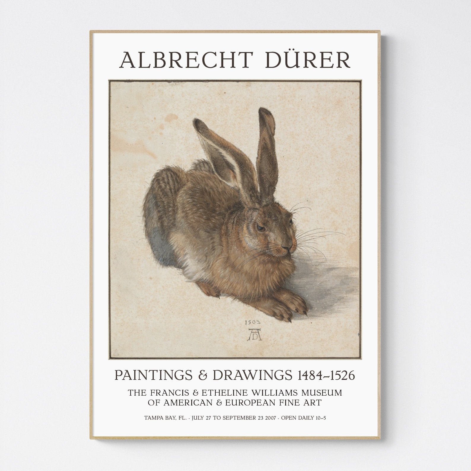 Albrecht Durer Poster, Durer Art Poster, Durer Young Hare, Durer Print ...