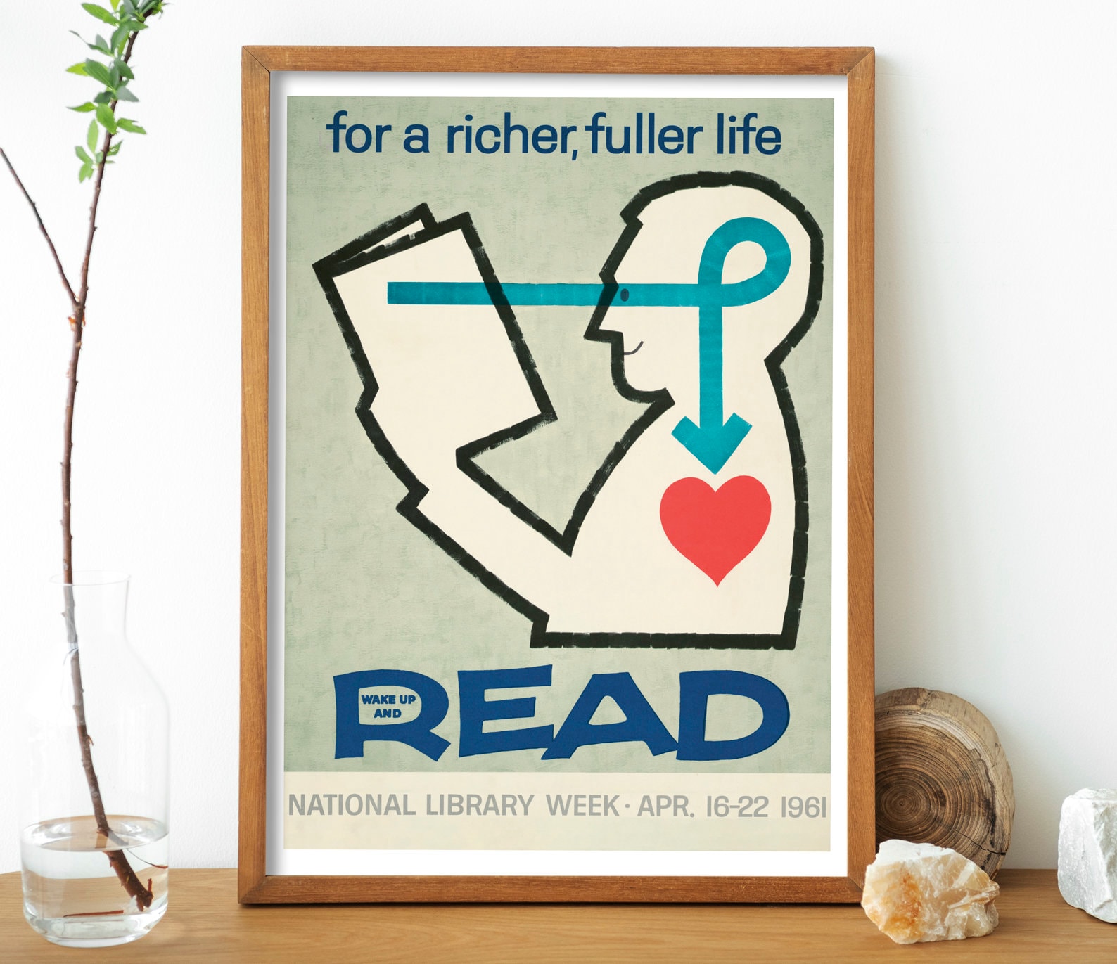 National Library Week Poster Vintage Advertising Poster USA - Etsy UK