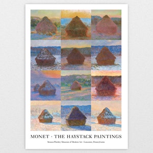 Claude Monet Haystacks Exhibition Poster - Museum Quality Print ...
