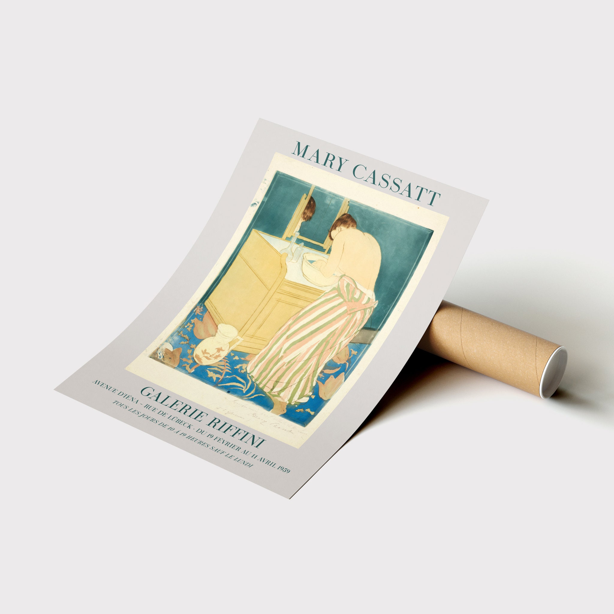 Mary Cassatt Exhibition Poster, 'woman Bathing (la Toilette ...