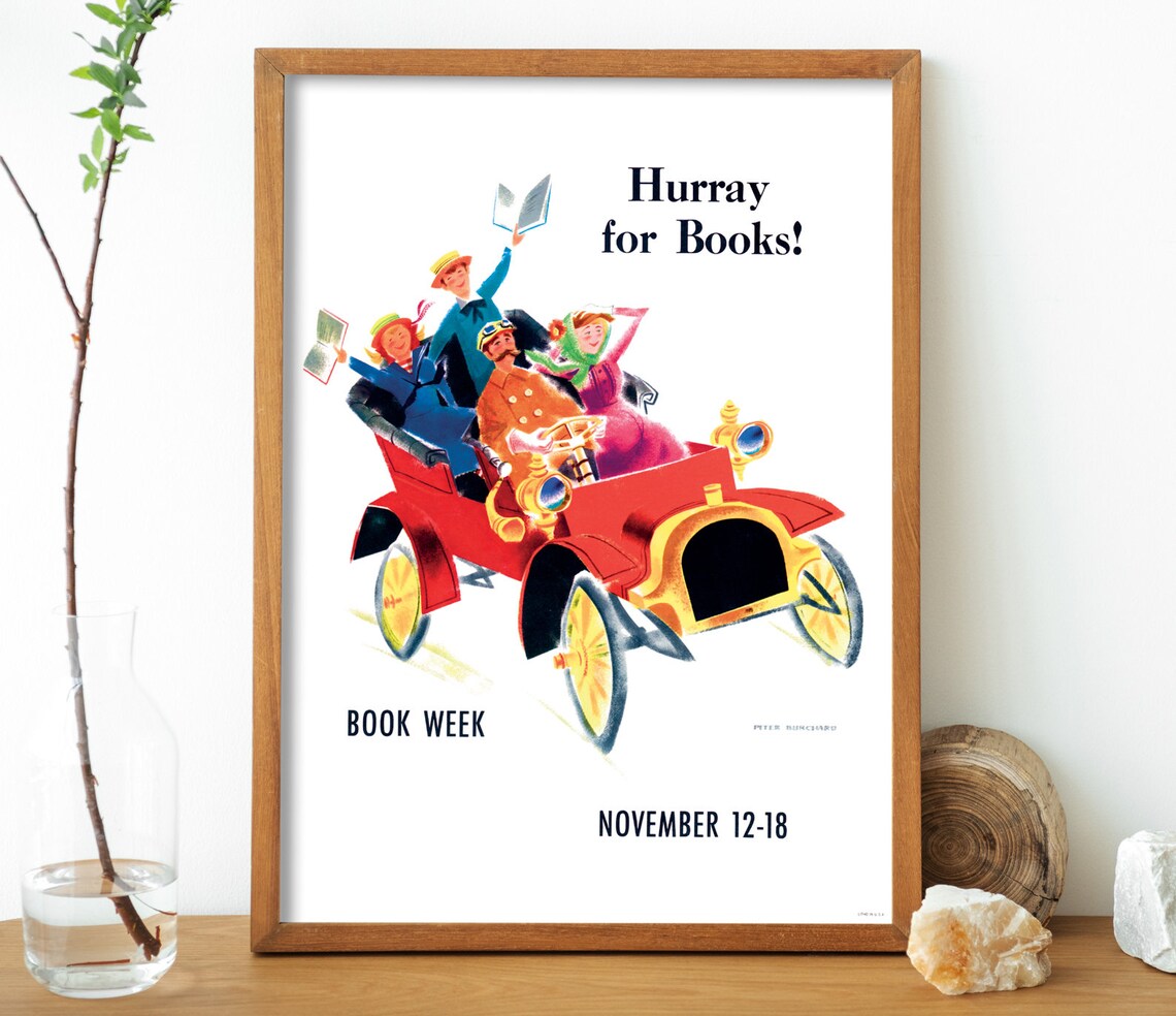 1961 Book Week Poster Vintage Advertising Poster USA 1961 - Etsy