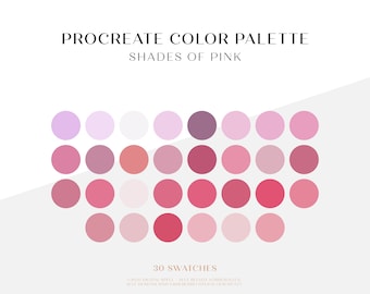 Pink Procreate Color Palettes Including (Download Now) - Etsy