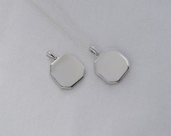 Small Square Glass Locket Keepsake Sterling Silver 7 - Etsy