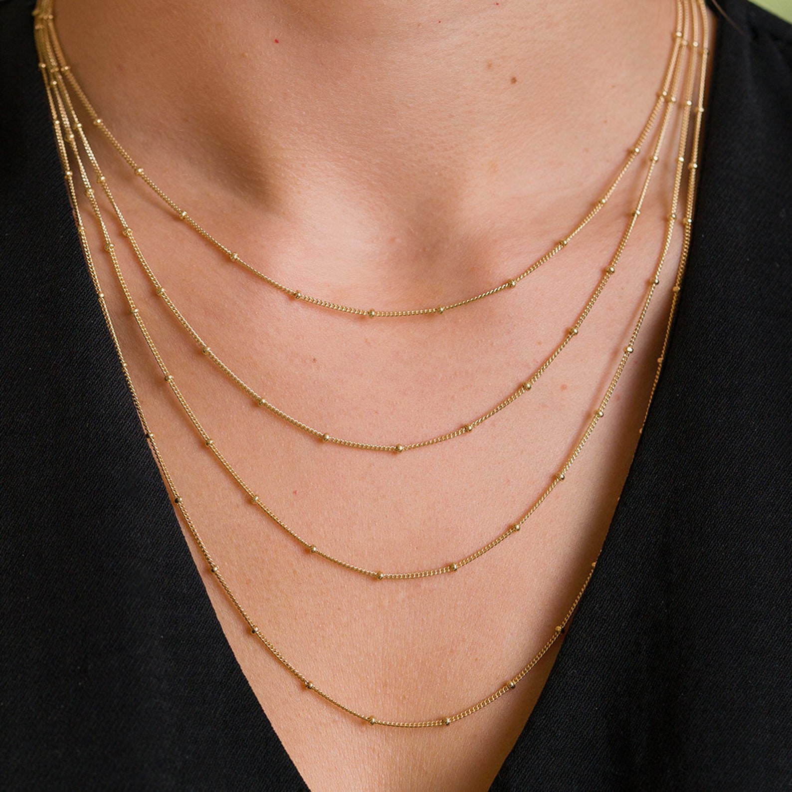 The Bamboo Chain In Yellow Gold | Etsy