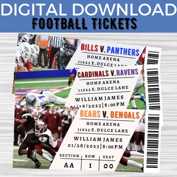 Football Ticket Gift - Etsy