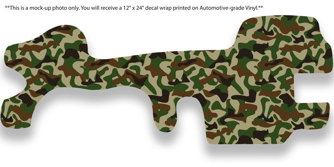 Camouflage Print Cranial Band Decal, Baby Doc Band Wrap Sticker for ...