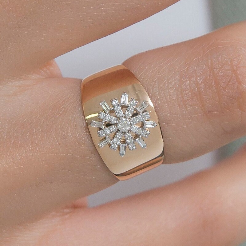 Snowflake Ring - Etsy