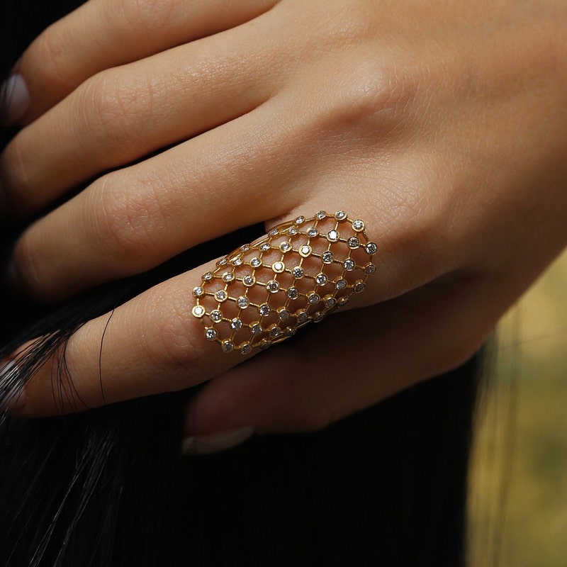 Solid Gold Finger Rings Women - Etsy