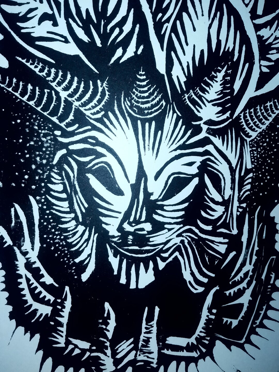 Hecate Linocut Relief Print 9x12 Limited Edition X 50 - Etsy