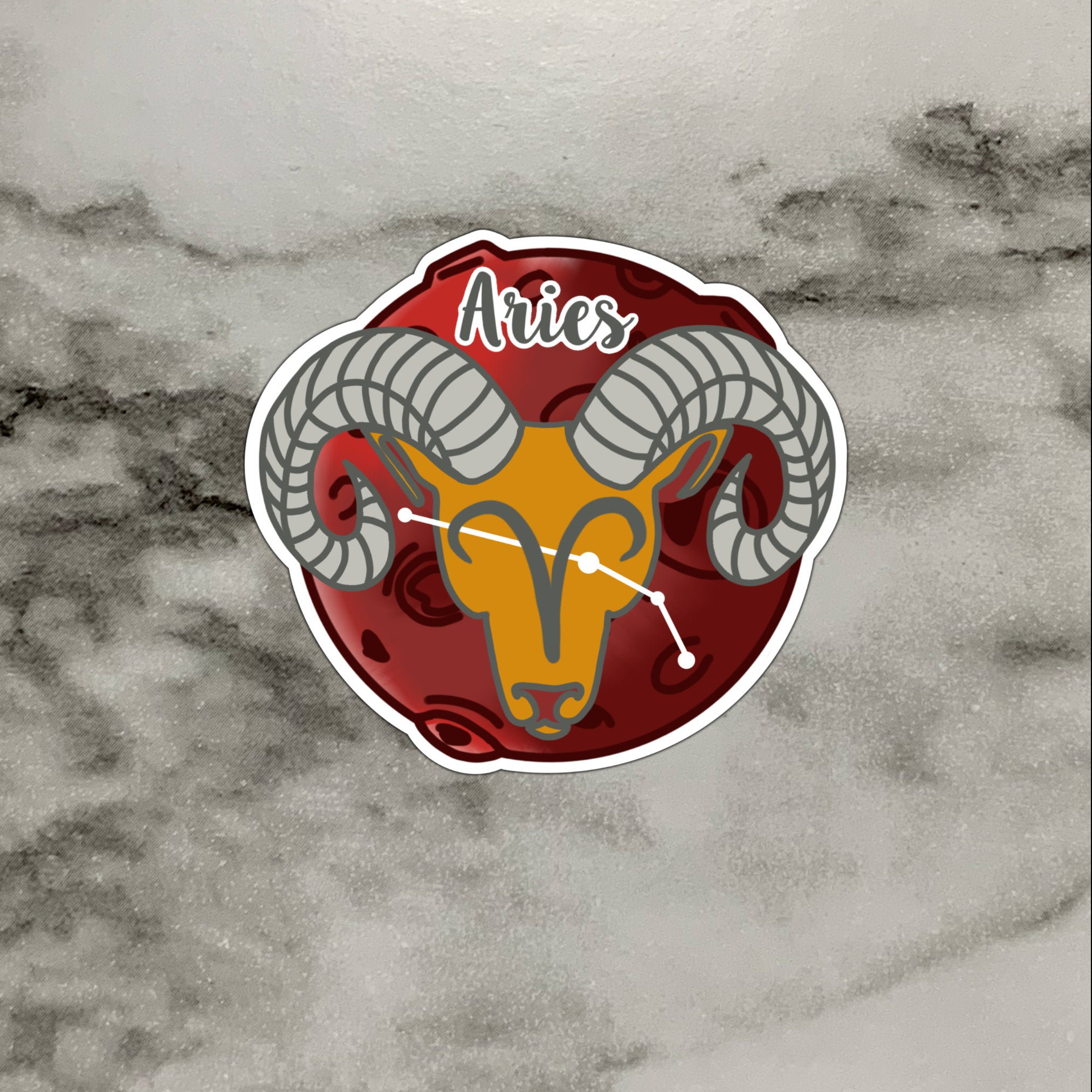 35 Aries Zodiac Sticker Laptop Sticker Hydrofask Decal | Etsy