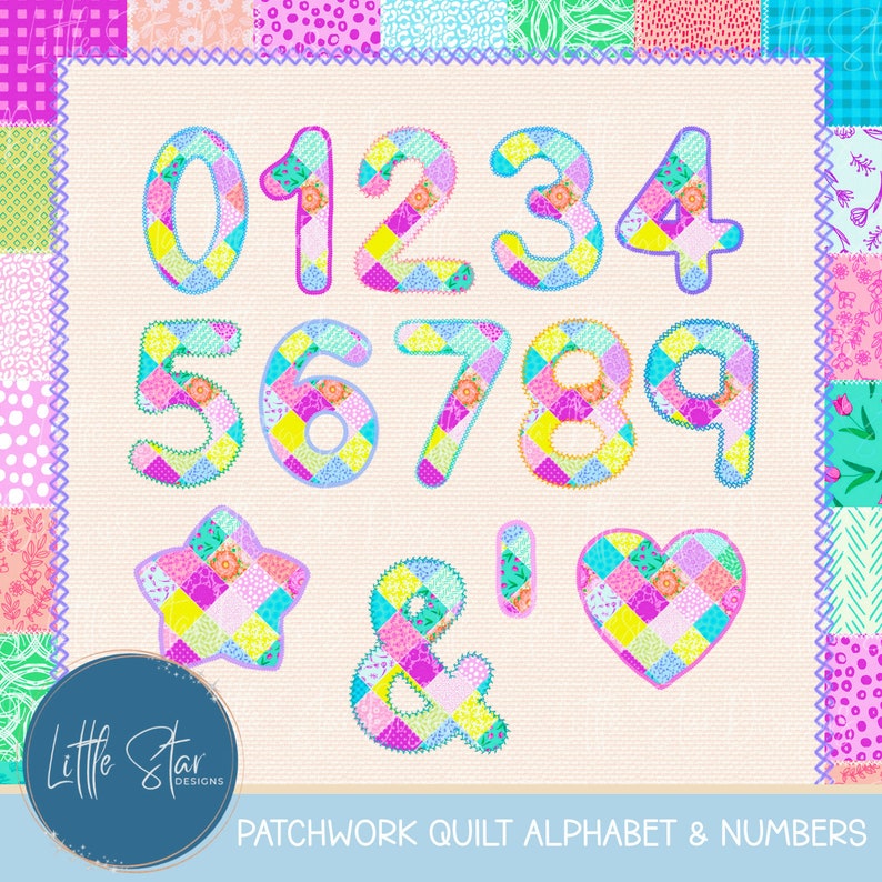 Patchwork Quilt/ Alphabet / Numbers/ for Sublimation & Print/ PNG - Etsy
