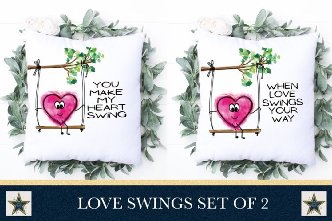 Love Heart Exploding Swings Design/ Set of 2/ for Sublimation - Etsy